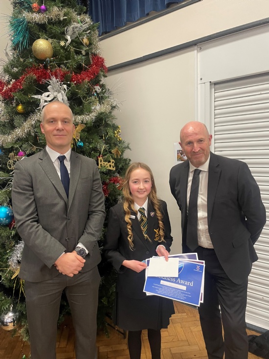 Billericay School - Jack Bowden Kindness Award - December 2024